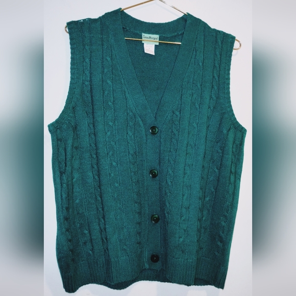 Sara Morgan | Sweaters | Womens Vintage Sara Morgan Cable Knit Button ...